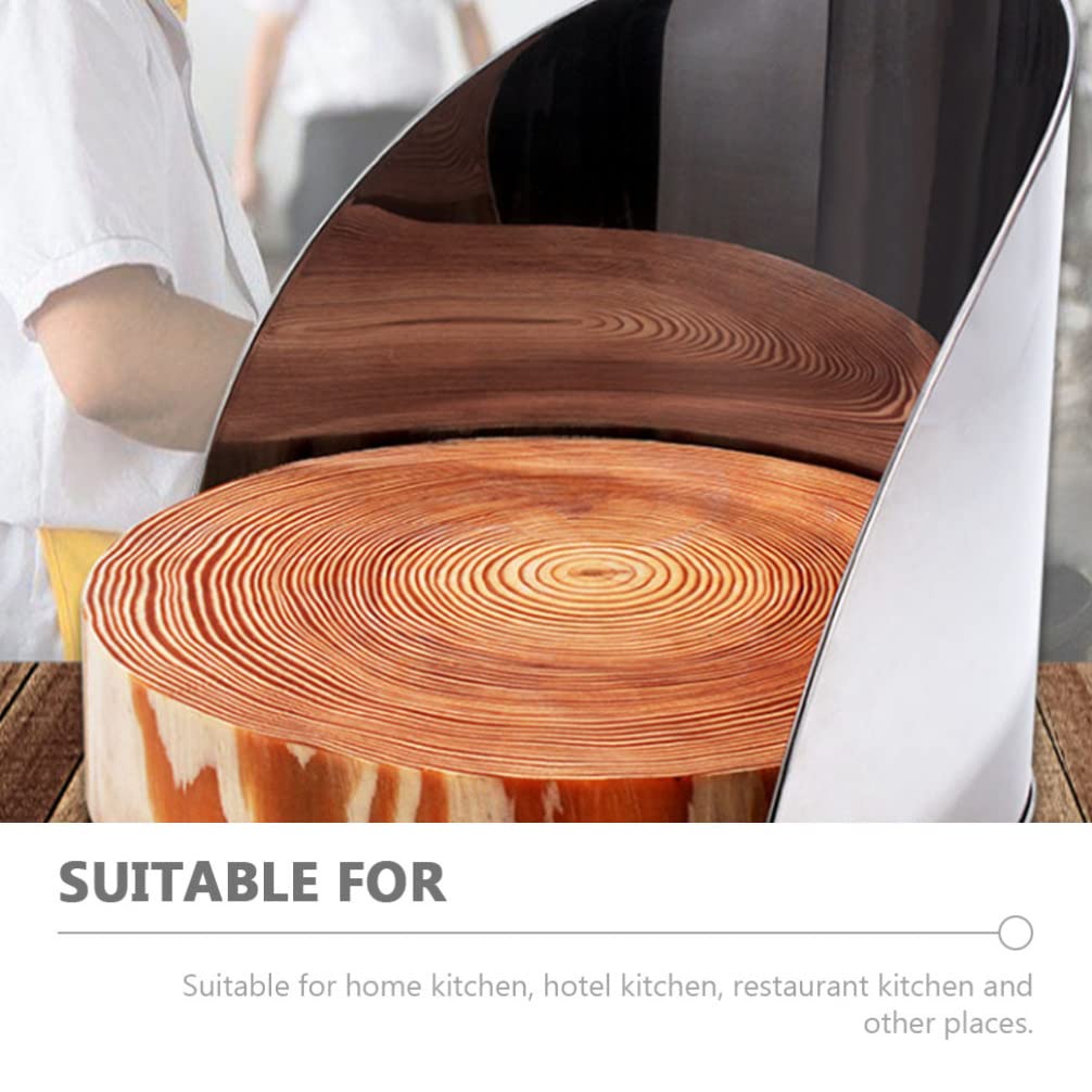 HEMOTON Meat Cutting Board Cutting Board Barrier Splash Guard Stainless Steel Grease Protective Screen Black Cutting Board