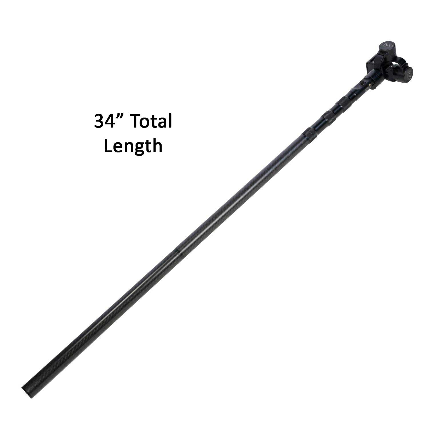 EVO Gimbals 25mm 3K Matte Carbon Fiber Extension Pole Set for Small Cameras, Stabilizers and Handheld Gimbals 0.25 in Male Female Tripod Thread Interlocking Design