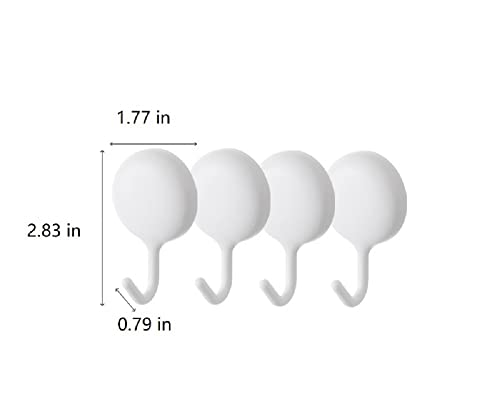 JULAHE Adhesive Wall Hooks for Hanging Towel Coat Hat Key Stylish Pebble Shape Utility Hook for Kitchen Bathroom No Drill Stick on Smooth Surface Ornament Hooks 4 Pack White