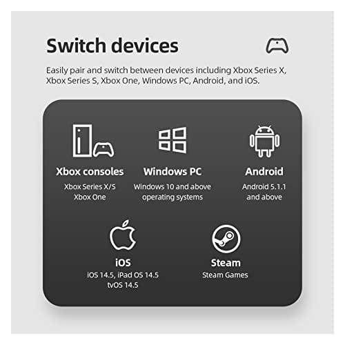 HOTCOS Compatible with Microsoft Xbox Wireless Controller + Wireless Adapter Compatible with Windows 10 - Xbox Series S X XSS XSX