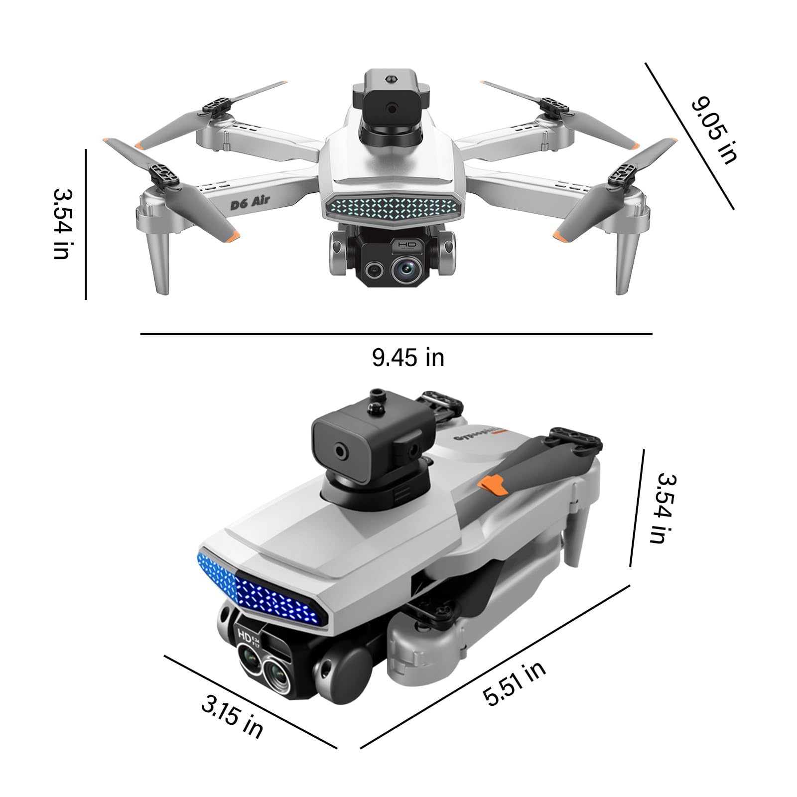 Drone Rc Quadcopter With 4k Hd Fpv Camera Three Lens Wifi Remote Control Aerial Drone Multirotors Circle Fly Altitude Hold Headless Mode Start Speed Gifts Toys