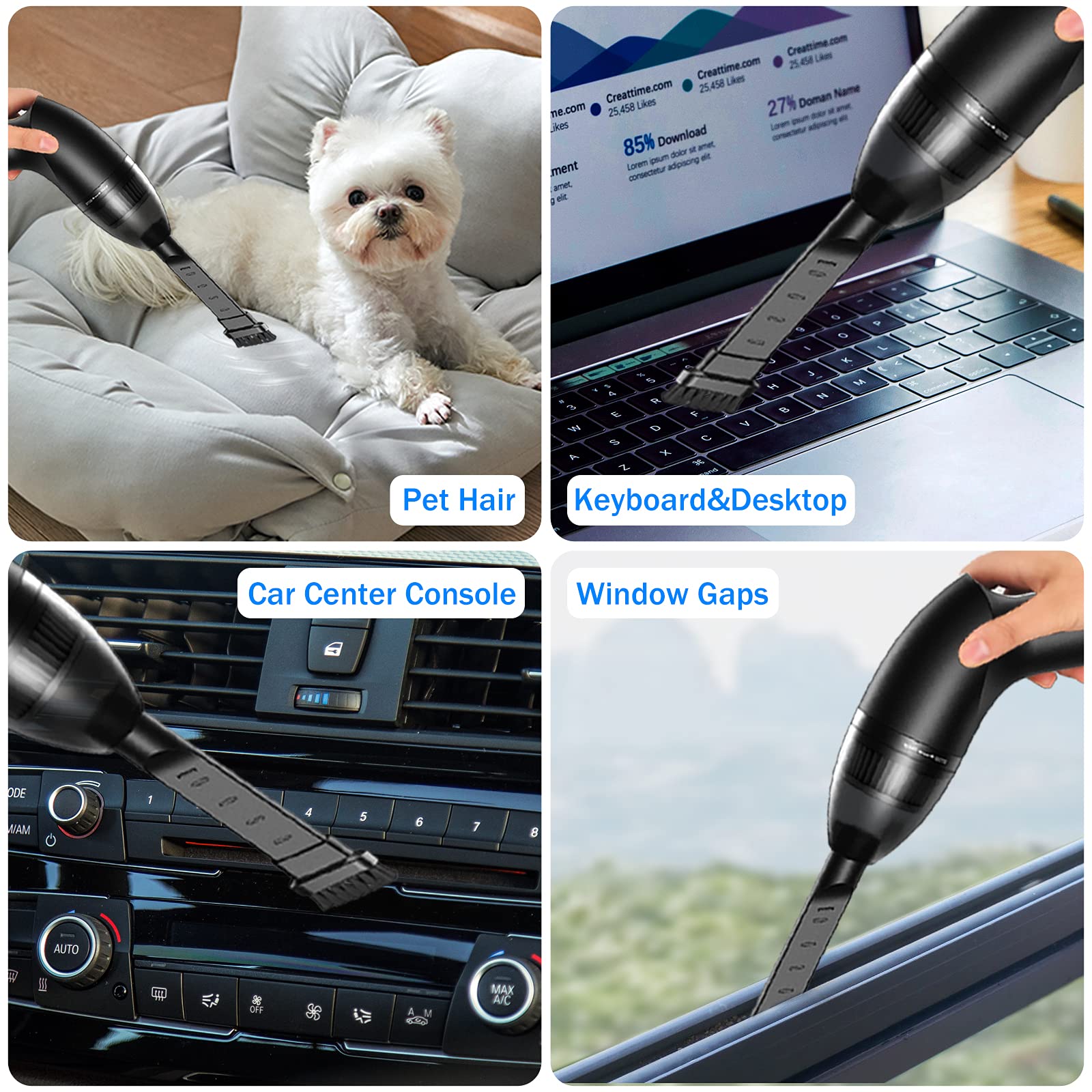 Hayousui 4.3Kpa Keyboard Vacuum Cleaner Mini:Handheld Computer Vacuum Cordless for Car Laptop Sewing Machine Portable Keyboard Vac USB Desk Crumbs Dust Cleaners