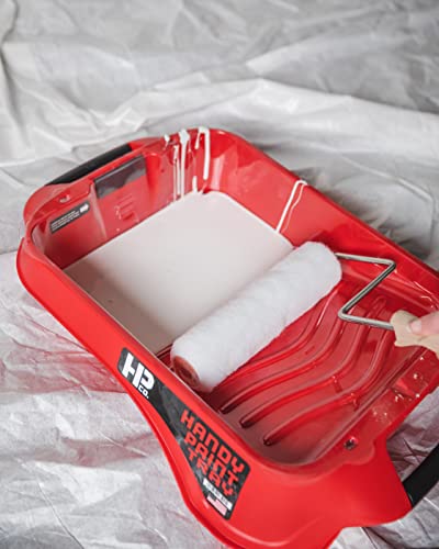 Handy Paint Tray, Deep-Well Design Holds Up to a Gallon of Paint or Stain, Sturdy Handles on Both Ends, Integrated Magnetic Brush Holder