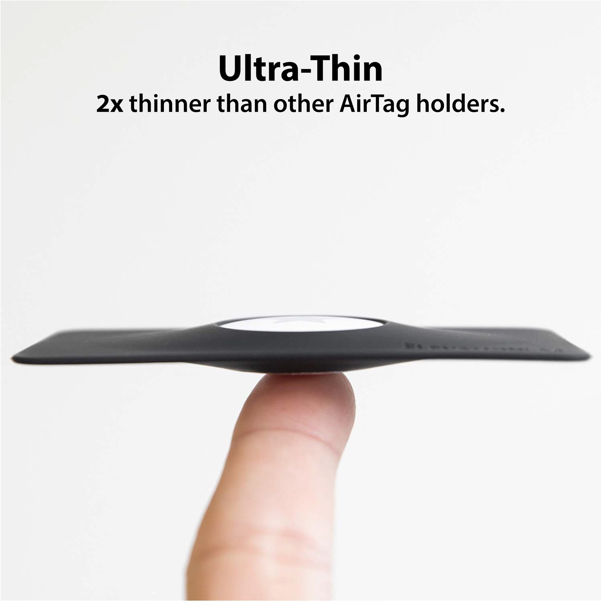 Elevation Lab TagVault™ AirTag Wallet Holder (2 Pack) - The Thinnest AirTag Wallet Card Insert | Flexible, Stays Hidden, Patent Pending