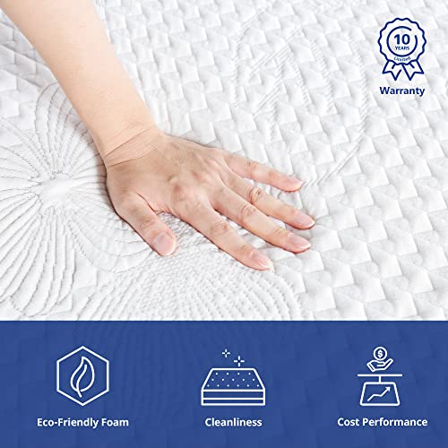 Oleesleep 6 Inch Ventilated Gel Infused Memory Foam Mattress, CertiPUR-US Certified, Blue,Twin