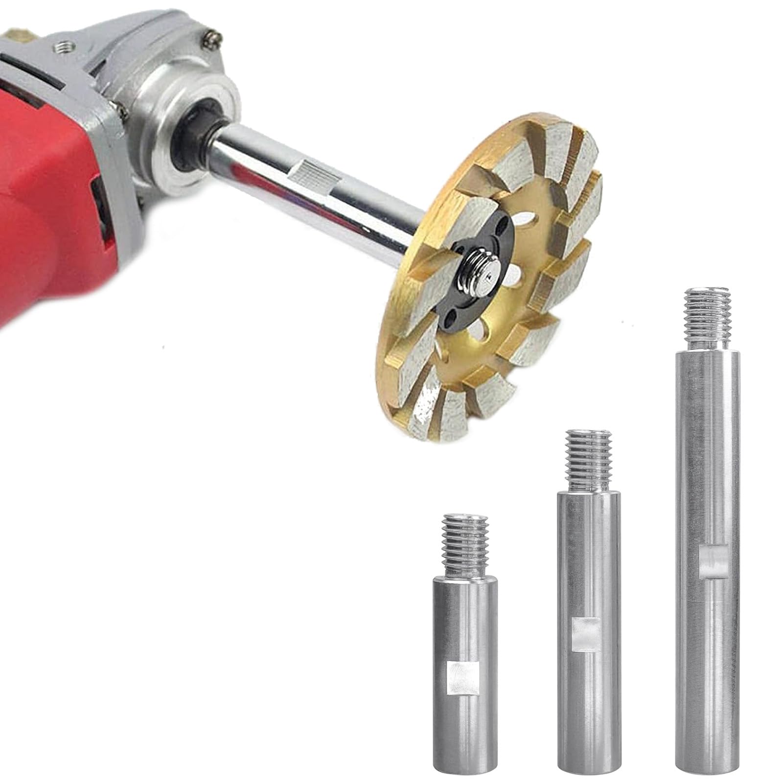 JUNLIXN πππππππ 5/8"-11 Thread Rotary Extension Shaft Set for Rotary Polisher Car Polisher Polishing Pads Backing Plate Electric Polisher 3pcs Angle Grinder Extension Connecting Rod