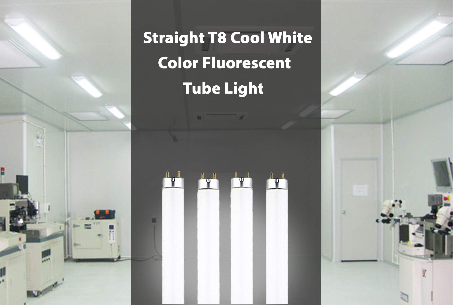 DYSMIO Lighting F17T8-CW 17 Watt T8 Straight Tube, Medium Bi-Pin Base, 4100K - Cool White 1450 Lumens Pack of 4