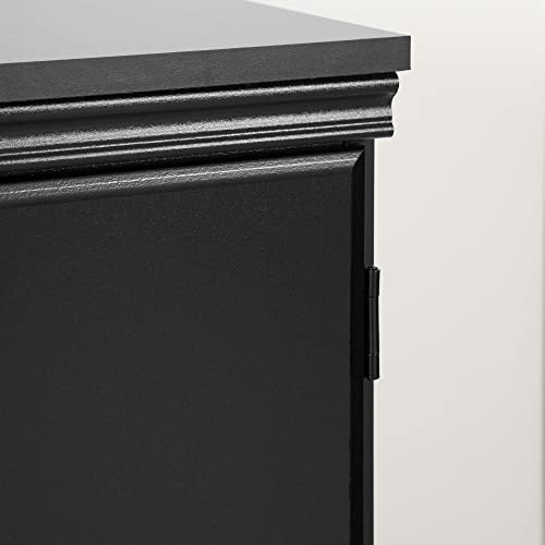 South Shore Morgan Small 2-Door Storage Cabinet Pure Black, 31.5" x 32 3/8" x 32 7/8"