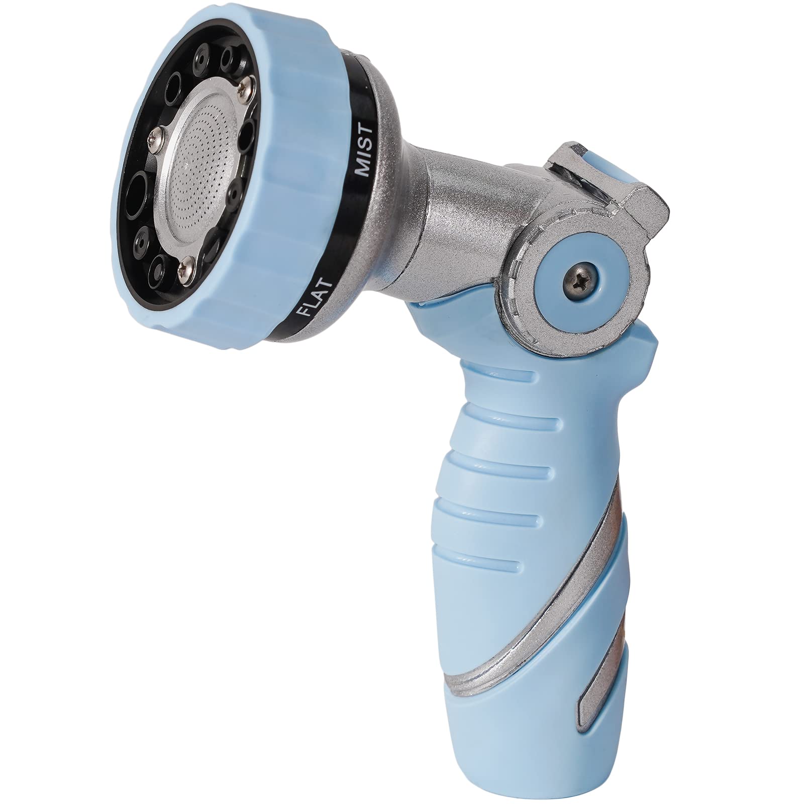 GREEN MOUNT Garden Hose Nozzle Heavy Duty Water Nozzle with Thumb Control On Off Valve, 6 Adjustable Spray Watering Patterns Comfortable Ergonomic Handle for Watering Plants, Washing Car, Cleaning