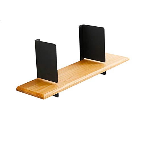 PIBM Stylish Simplicity Shelf Wall Mounted Floating Rack Wooden Solid Wood Shelves Storage Kitchen Bedroom Living Room,4 Types,3 Sizes Avaliable, BlackRed Oak ,