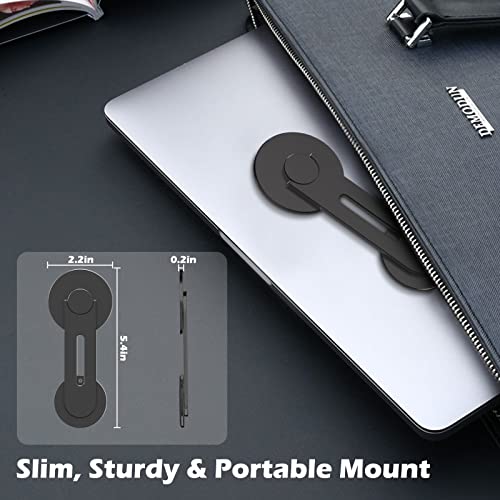 imluckies Magnetic Laptop Phone Holder, 180° Adjustable Continuity Camera Mount Compatible with Magsafe for iOS 16 & MacBook macOS 13 Ventura, for 14/13 /12 Series, Black