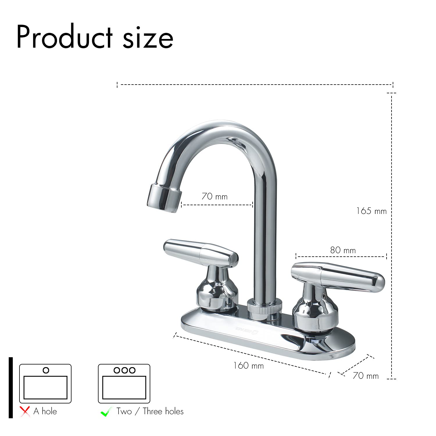 SOLVEX 2 Handle Bathroom Faucet 4 Inch Centerset Bathroom Sink Faucet,3 Hole Bathroom Faucet Chrome,Bathroom Basin Faucet with Deck Mounted Lever Handle,SP-40046