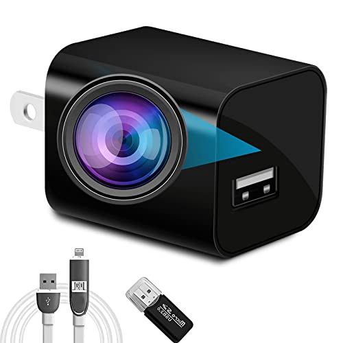 HD 1080P Hidden Spy Camera Charger - USB Nanny Cam with Motion Sensor - Secret Surveillance Camera - Mini Security Cam for Home, Office, Pets - No Wi-Fi Needed, Supports SD Card, Portable Design