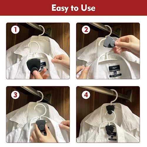 Space Saver for Hangers, 20Pcs Premium Closet Space Savers Clothes Hanger Connector Hooks, Space Saving for Closet Organizer Heavy Duty Cascading Connection Hook, Black