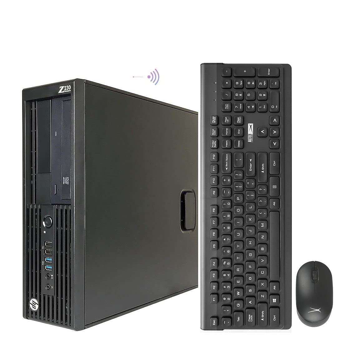HP Small Form Factor Z230 Workstation Desktop,i7 Refurbished PC,32GB Ram,2TB SSD,Built in WiFi,Win 10 pro,HDMI,DP,VGA,DVD,USB 3.0,4K Support,Wireless K&M +TJJ PAD (Renewed)
