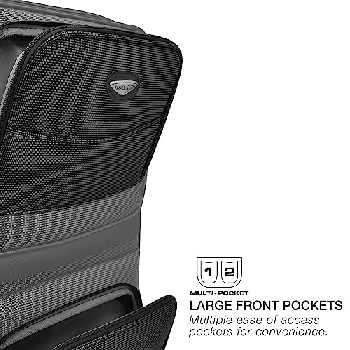 Travel Select Amsterdam Expandable Rolling Upright Luggage, Navy, Checked-Medium 25-Inch