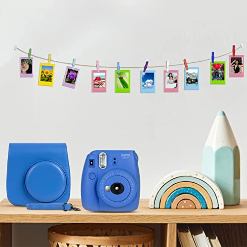 FujiFilm Instax Mini 9 Instant Camera + Fujifilm Instax Mini Film (60 Sheets) Bundle with Deals Number One Accessories Including Carrying Case, Selfie Lens, Photo Album (Cobalt Blue)