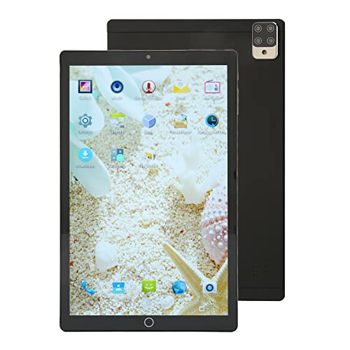 Jectse 10.1 inch Tablet, 2.4G 5G WiFi Tablet 6GB 128GB, 5MP 13MP Dual Camera, Touch Screen Tablet, 6000mAh Octa Core Black Tablet for 11