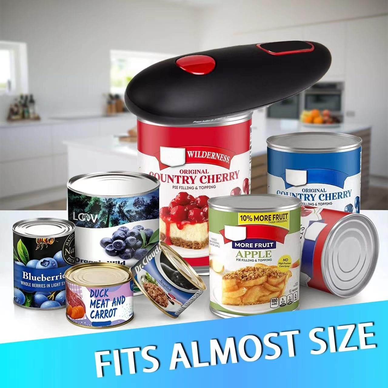 Electric Can Opener, No Sharp Edge Can Opene, One-Touch Electric Can Opener with Auto Shut,Best Kitchen Gadgets Electric Can Openers For Seniors With Arthritis