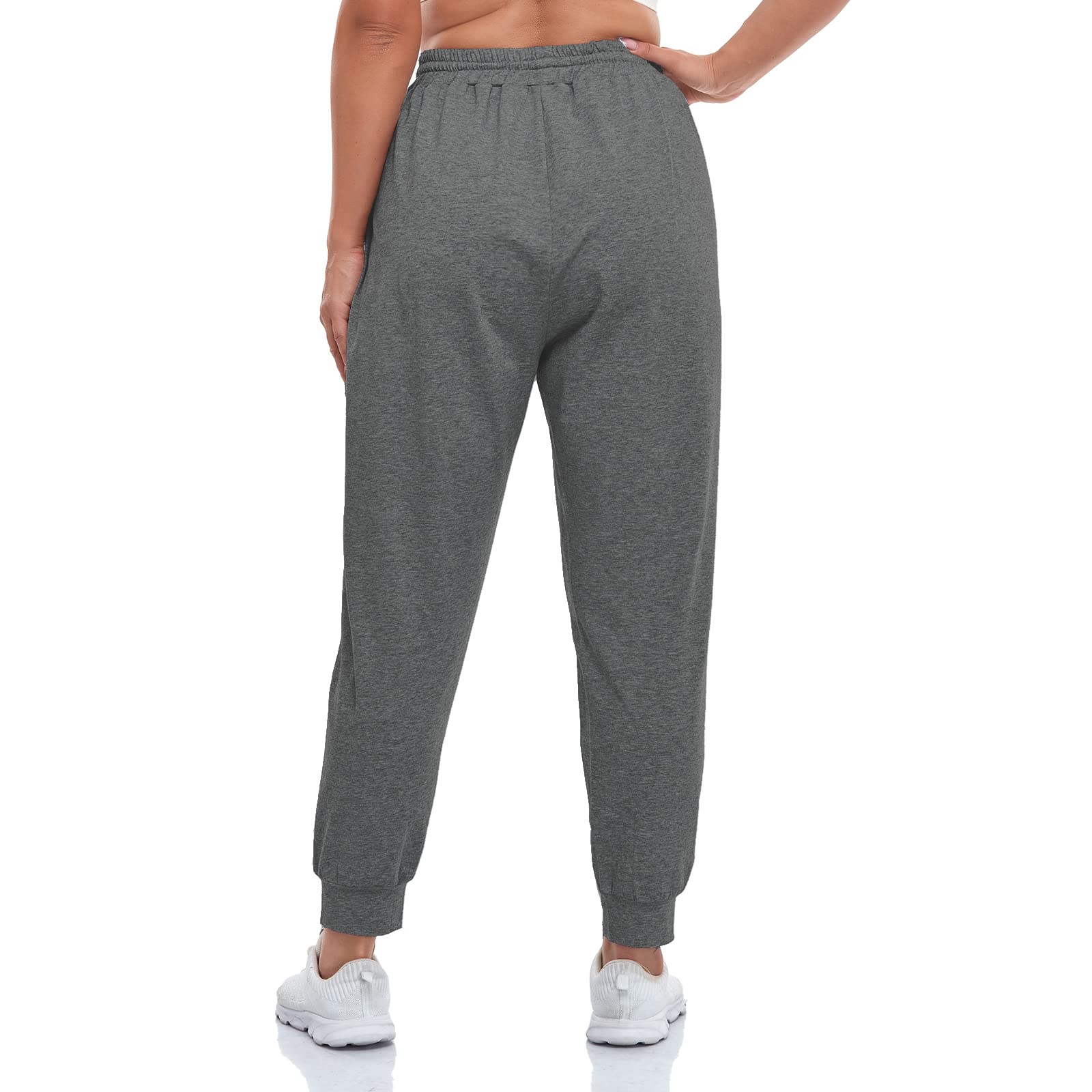 Heyitsmee Plus Size Pants for Women Active Casual Joggers Comfy Yoga Pants with Pockets Drawstring Workout Pants (2X, Dark Grey)