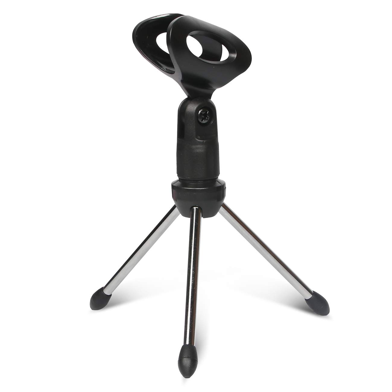 Depusheng Microphone Mic Stand Tripod Bracket Portable Zinc Alloy Desktop Table Adjustable Holder