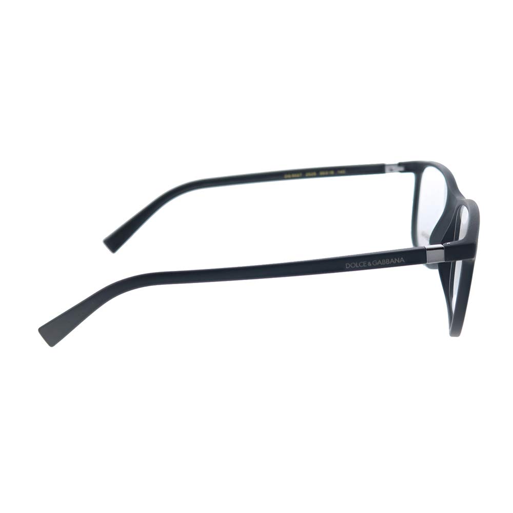 Dolce & Gabbana DG 5027 2525 Matte Black Plastic Rectangle Eyeglasses 55mm