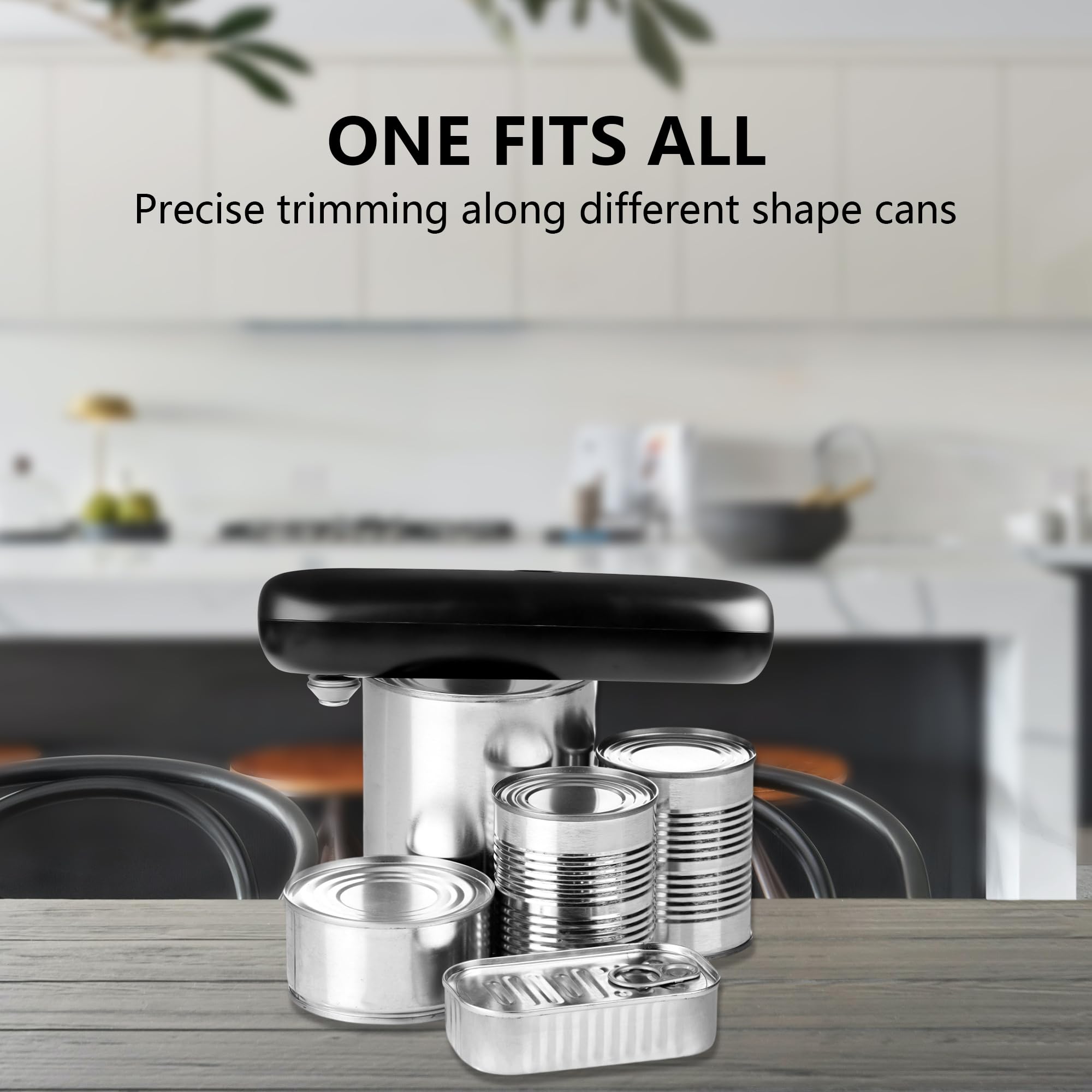 Electric Can Opener for Kitchen, Smooth Edge Automatic Rechargeable Can Openers, Easy Can Opener for Seniors with Arthritis Left Handed