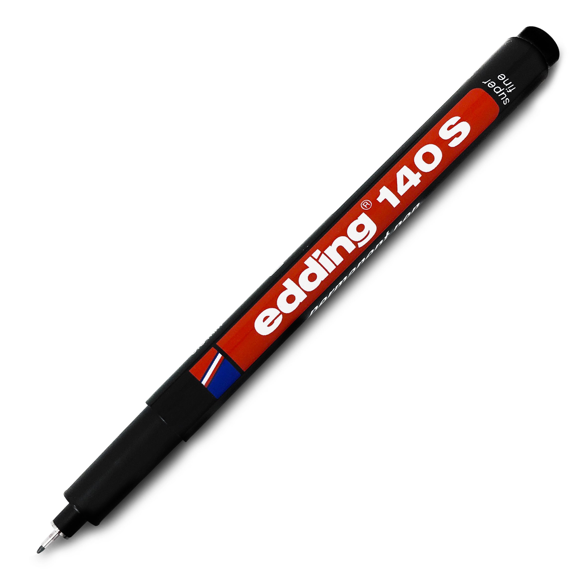 edding Permanent Pen, Fine 0.3 mm Tip, Black, Pack of 3 4-140001