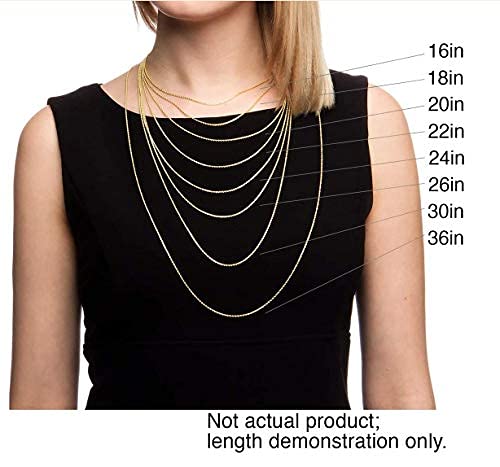 Dubai Collections Figaro 5mm 14k White Gold Chain for Men Necklace Women Jewelry Strong Solid Clasp Gift with Lobster plated Clasp 18inch -28inch (22.00)