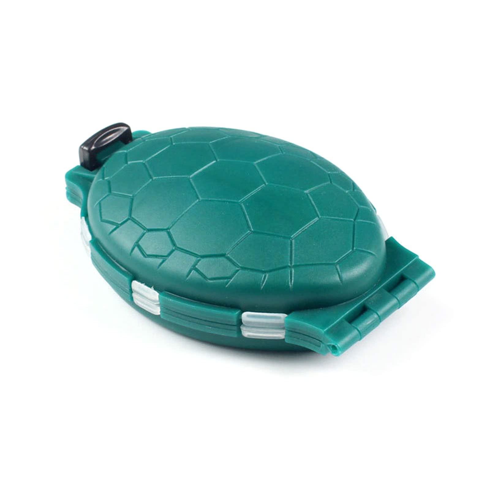 heyous 2pcs Turtle Shaped Fishing Storage Box 12 Compartments Fishing Tackle Accessory Storage Box Green