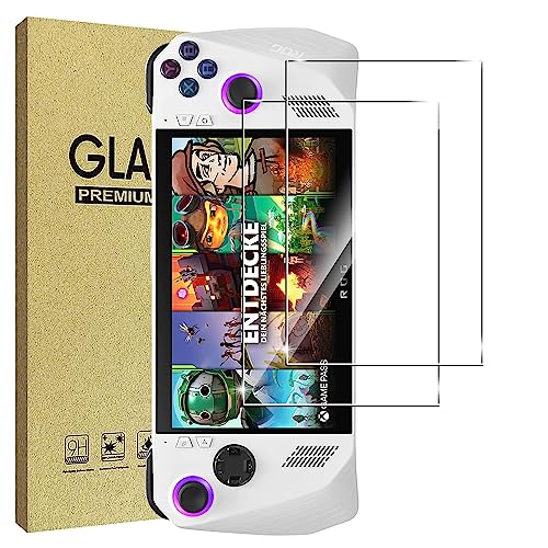 Suttkue for Asus ROG Ally Screen Protector, Anti-Scratch Tempered Glass flim, (Full coverage improvement model) Case Friendly, No white edges,Anti-Scratch (2 PACK)