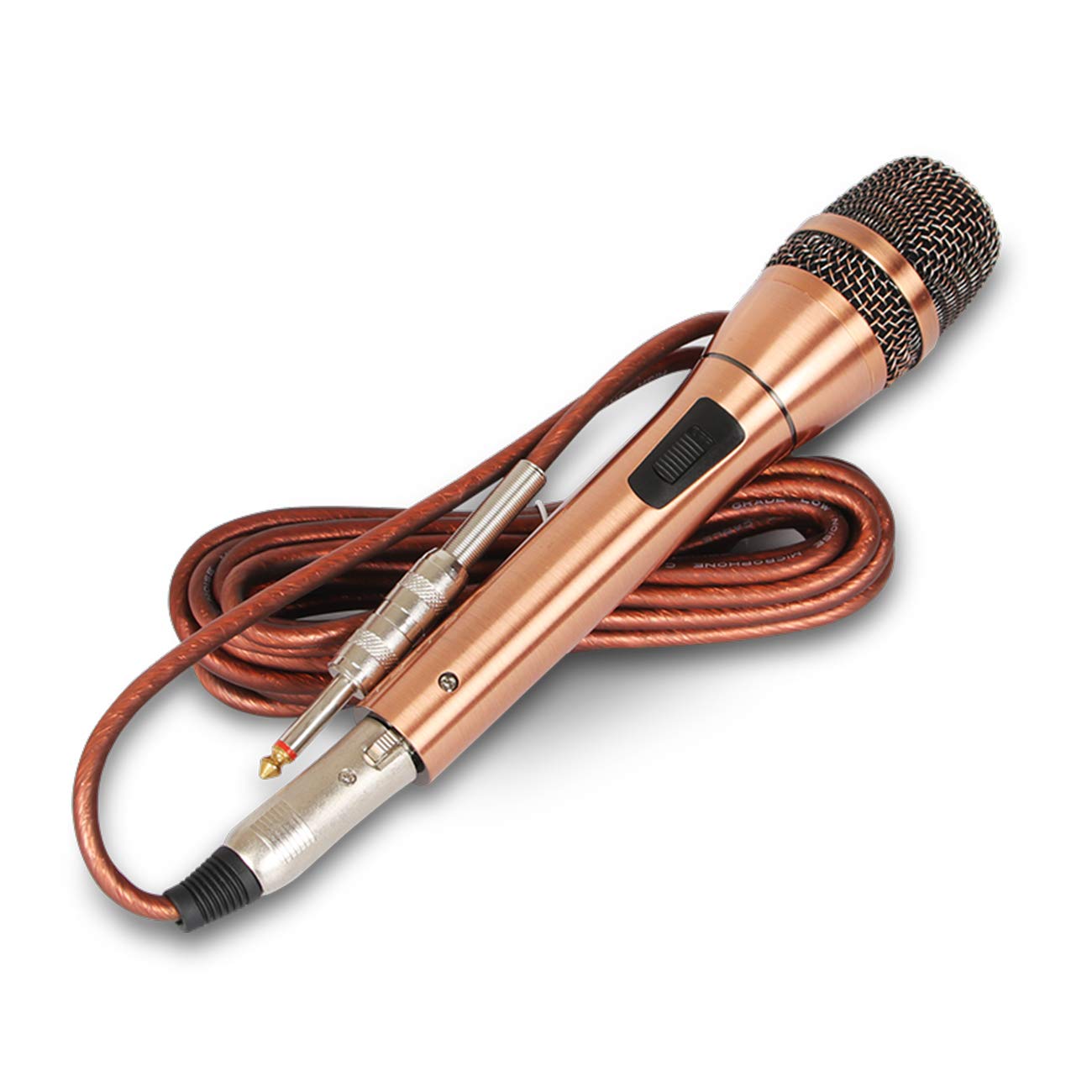 Depusheng Universal Wired Uni-Directional Handheld Dynamic Microphone Noise Isolation Microphone Gold