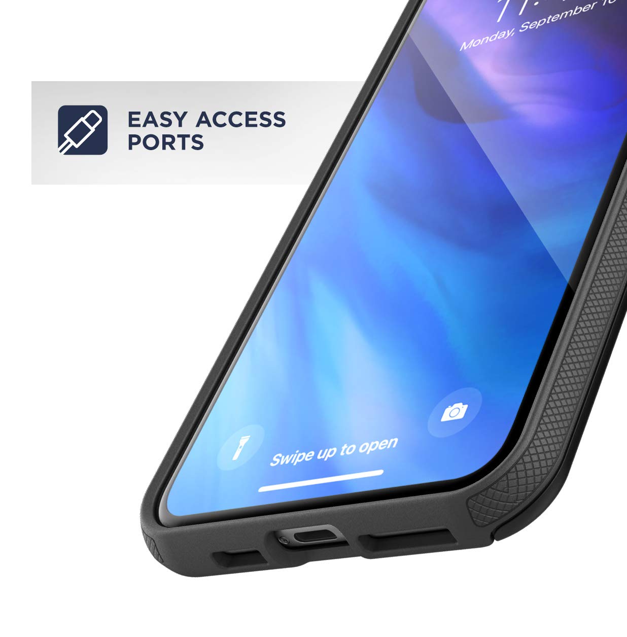 ENCASED iPhone 11 Wallet Case (2019) Ultra Durable Cover with Card Holder Slot (4 Credit Cards Capacity) Black