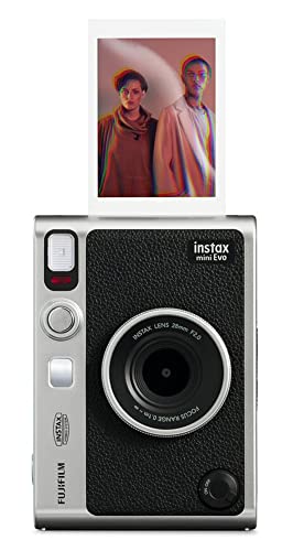 Fujifilm Instax Mini EVO Instant Camera, Compact and Portable Design, Polaroid Cameras for Photography, Built-in Selfie Mirror, Easy to Use Camera for Professional or Beginner (Renewed)