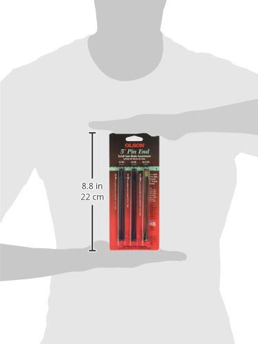 OLSON SAW FR49501 Pin End Scroll Saw Blade,18 Pack