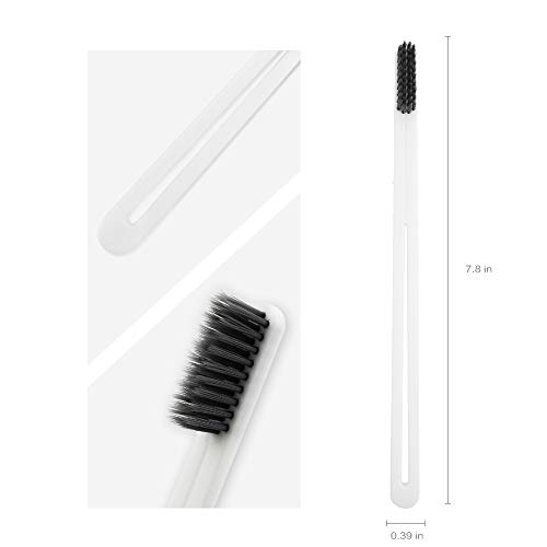 Ur-Excellent Individually Wrapped Hotel Toiletries Amenities Travel Disposable Toothbrush with Toothpaste Bulk,40 Count (White(40packs))