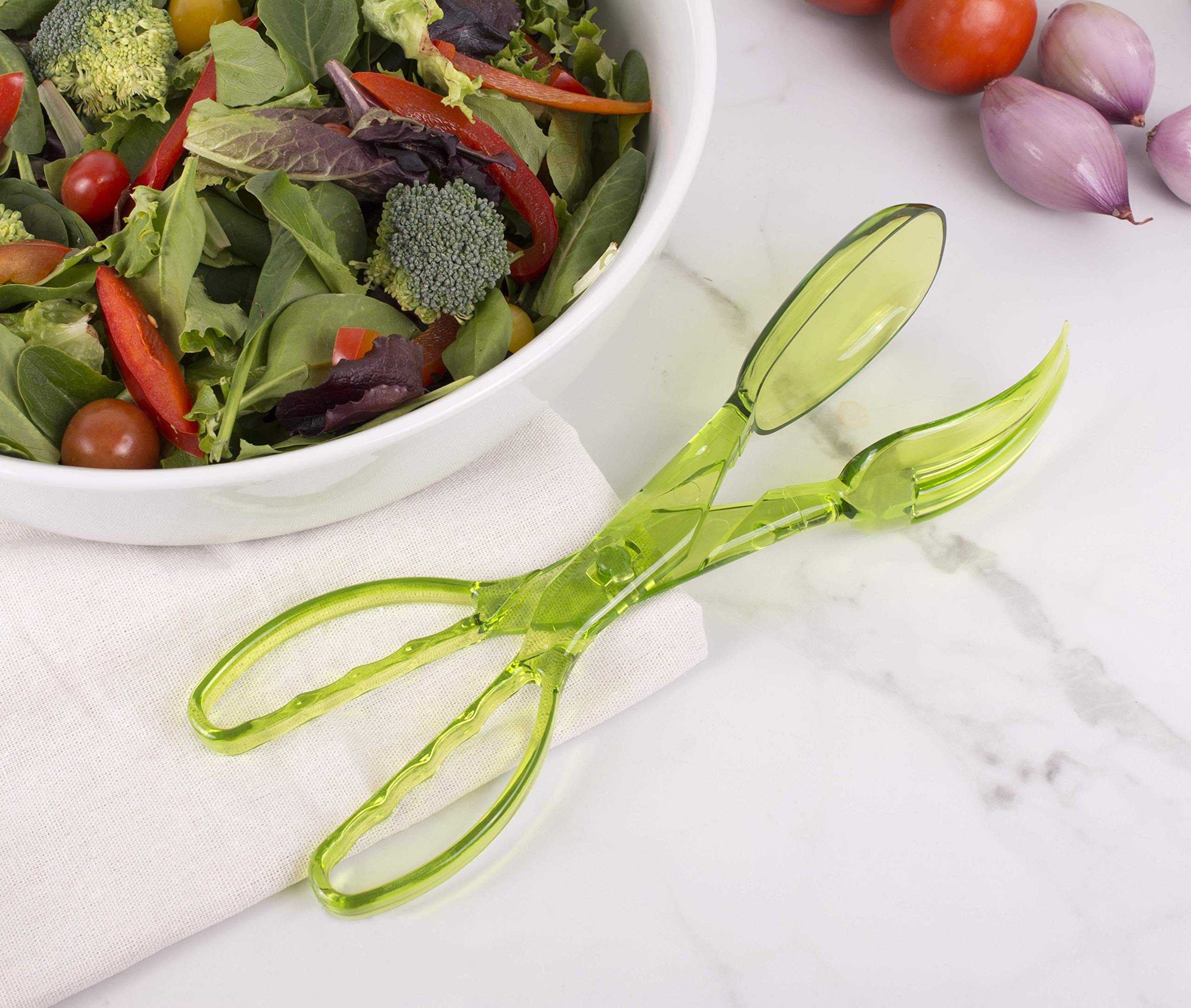 HIC Harold Import Co HIC Harold Import Co. Salad Tong, Hinged, 11.5-inch, green