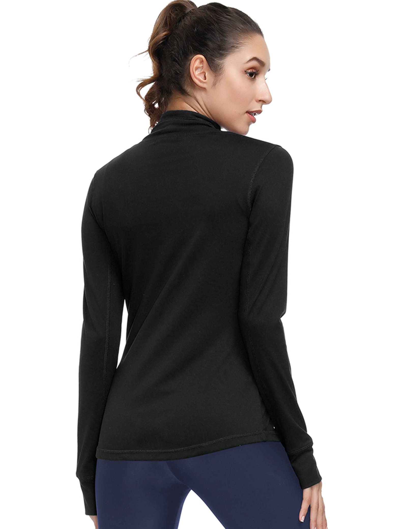 Dolcevida Womens Sports Jackets Zip Up Workout Yoga Jacket with Pockets