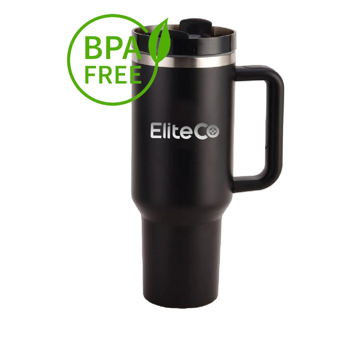 EliteCo 40oz Travel Mug | Insulated Coffee Mug | Stanley Cup BPA Free Lid Stainless Steel Tumbler With Handle And Straw