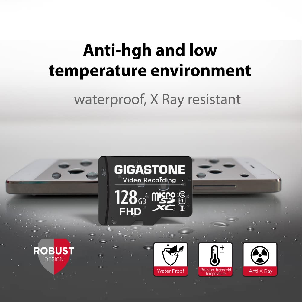 Gigastone 128GB 10-Pack Micro SD Card, 4K Video Pro, GoPro, Surveillance, Security Camera, Action Camera, Drone, 85MB/s MicroSDXC Memory Card UHS-I Class 10, with Adapter