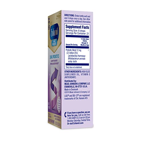 Enfamil Baby Formula Infant Probiotics Dietary Supplement, Dual Probiotics for Immune and Digestive Health, 0.3 Fl Oz