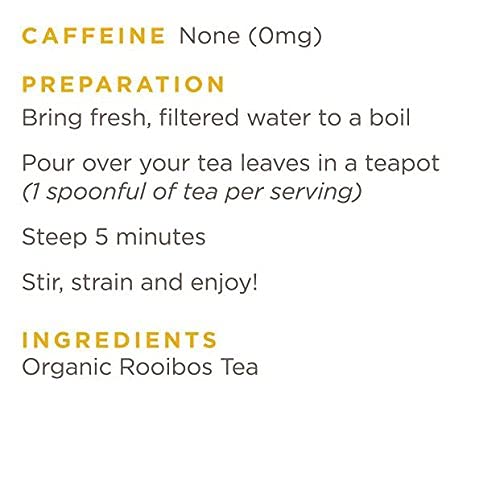Golden Moon Rooibos Tea - Organic Herbal Tea - Caffeine-Free - Loose, Non-GMO - Travel Tin (30 Servings)