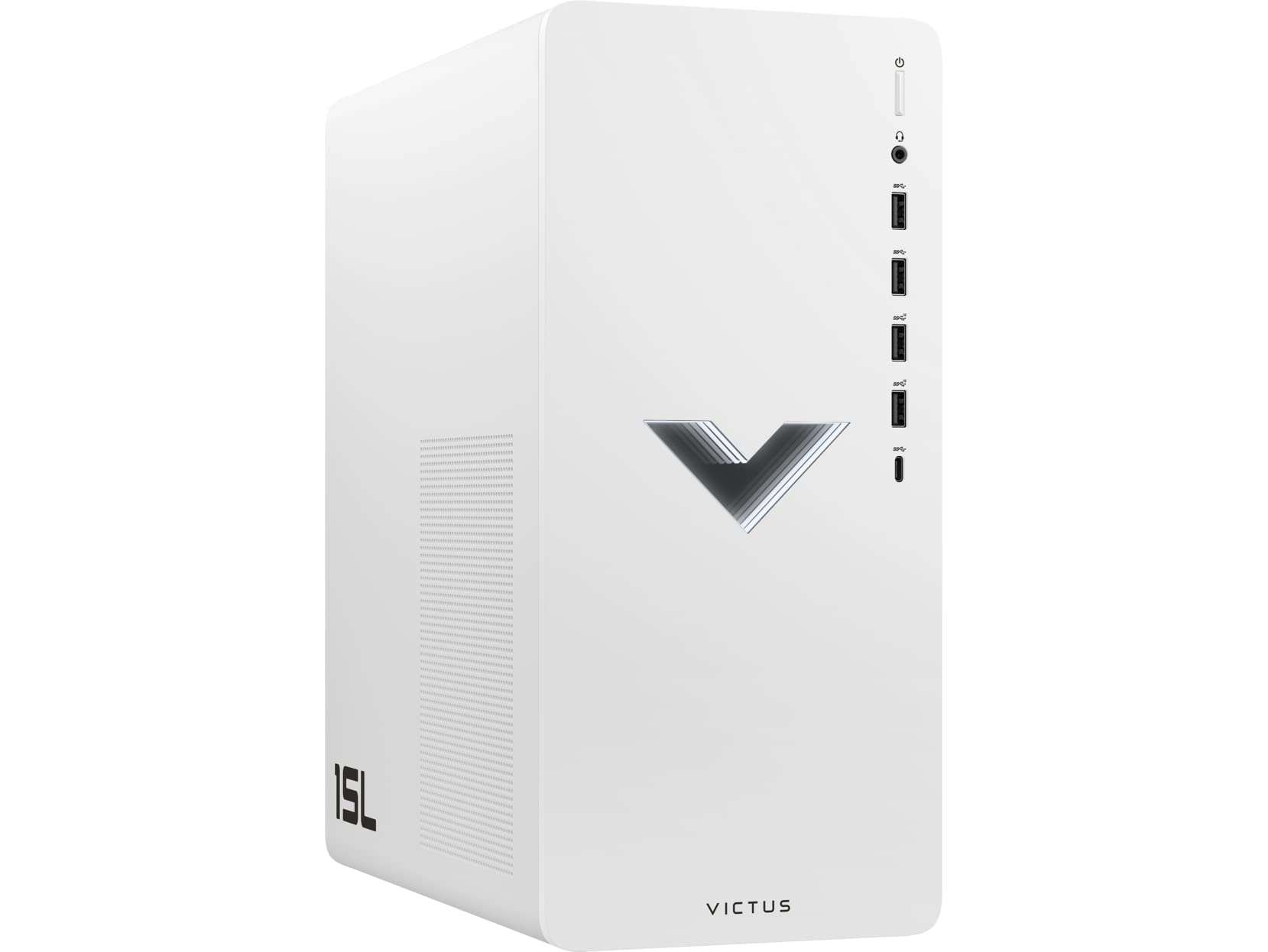 HP Victus 15L Gaming Premium Desktop | AMD Ryzen 5 5600G Six cores | 8GB RAM | 256GB SSD | NVIDIA GeForce GTX 1660 Super | Windows 11 Home | White | with Mouse Pad Bundle