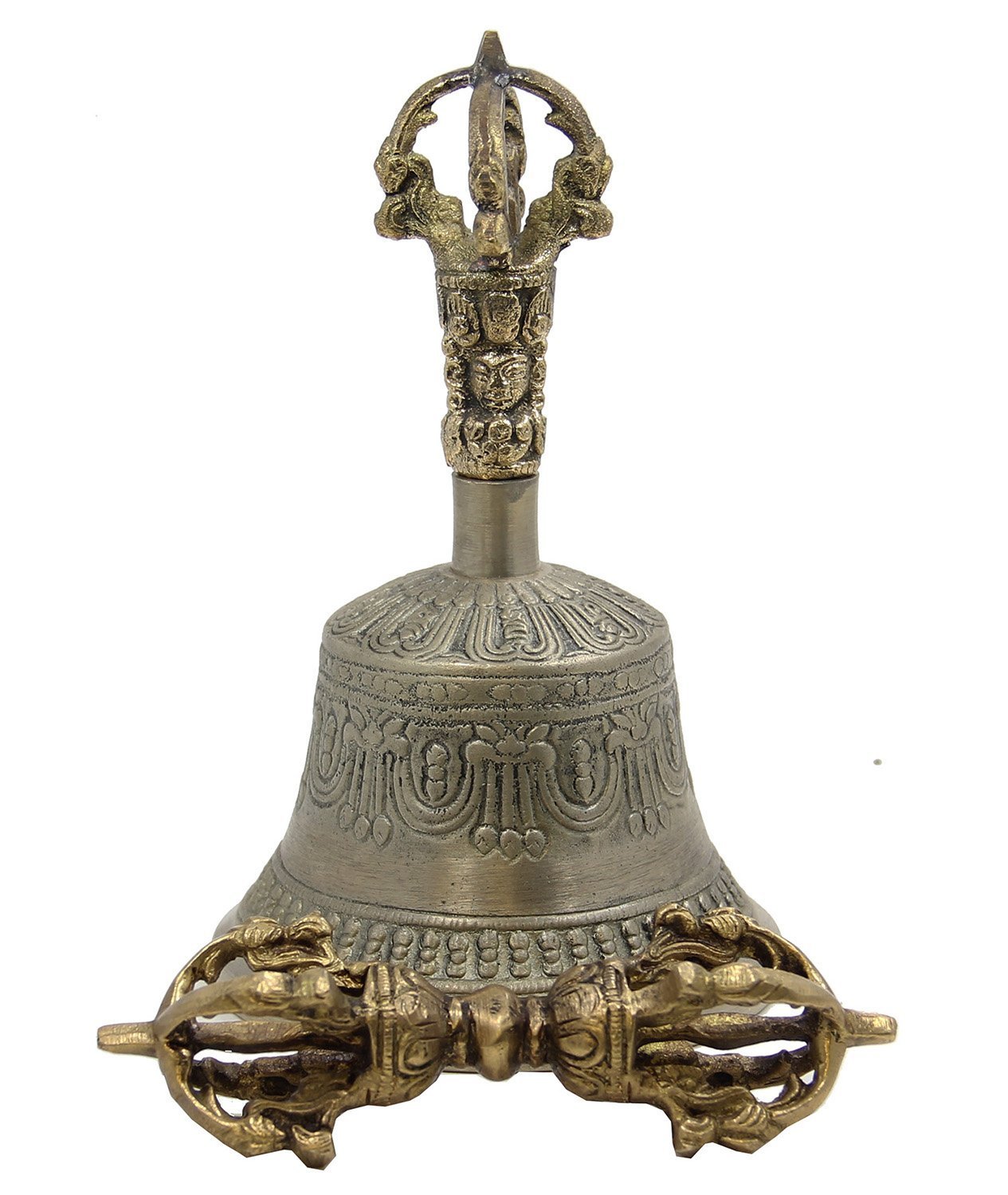DharmaObjects Large Tibetan Meditation BELL and DORJE Set