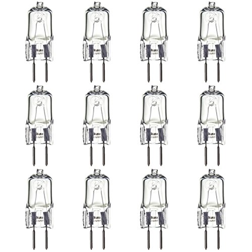 Sunlite 40621-SU Halogen 35 Watt Single Ended T3.5 Light Bulb, 315 Lumen, 120 Volt, GY6.35 (Bi-Pin) Base, Clear, 2000 Hour Life Span, 3200K Warm White 12 Pack