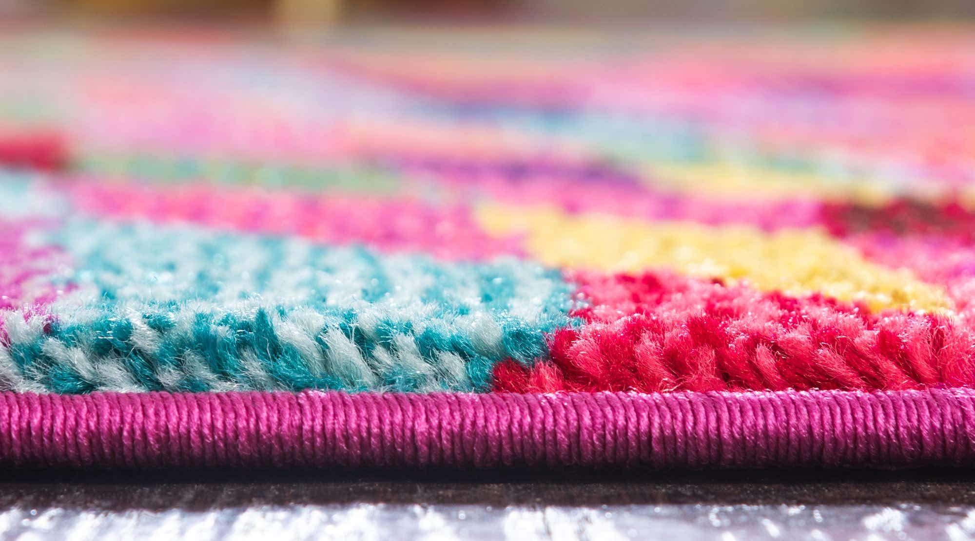 Unique Loom Estrella Collection Geometric, Abstract, Colorful, Modern, Eclectic Area Rug, 8 ft x 10 ft, Multi/Pink