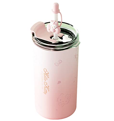 Everyday Delights Hello Kitty Ribbon Tumbler with Cover & Straw 480ml