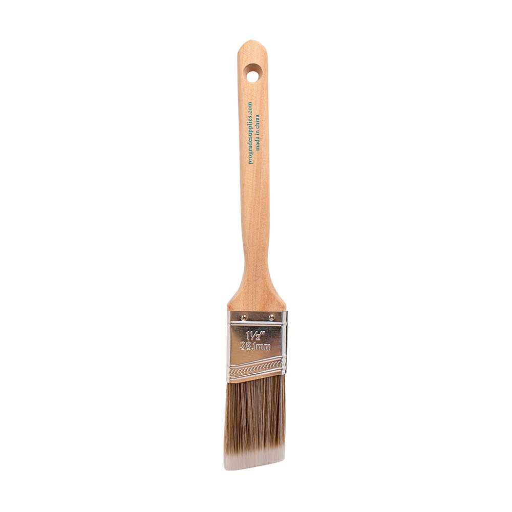 Vermeer Paint Brush Set - 3-Pack - 1.5" Angle Brushes for All Latex and Oil Paints & Stains - Home Improvement - Interior & Exterior Use