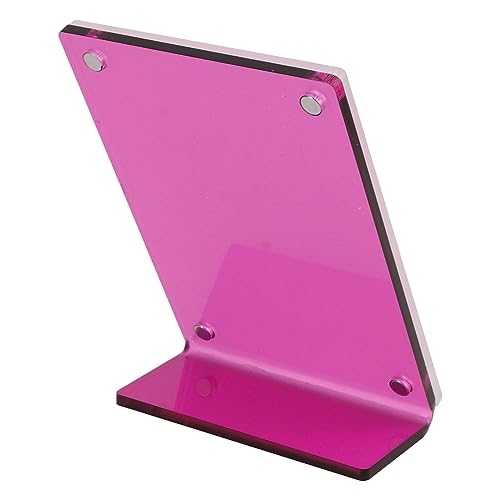 Free Standing Photo Frame, Simple Operation Slant Back Multipurpose Photo Frame for Movie Ticket Office (Rose Red)