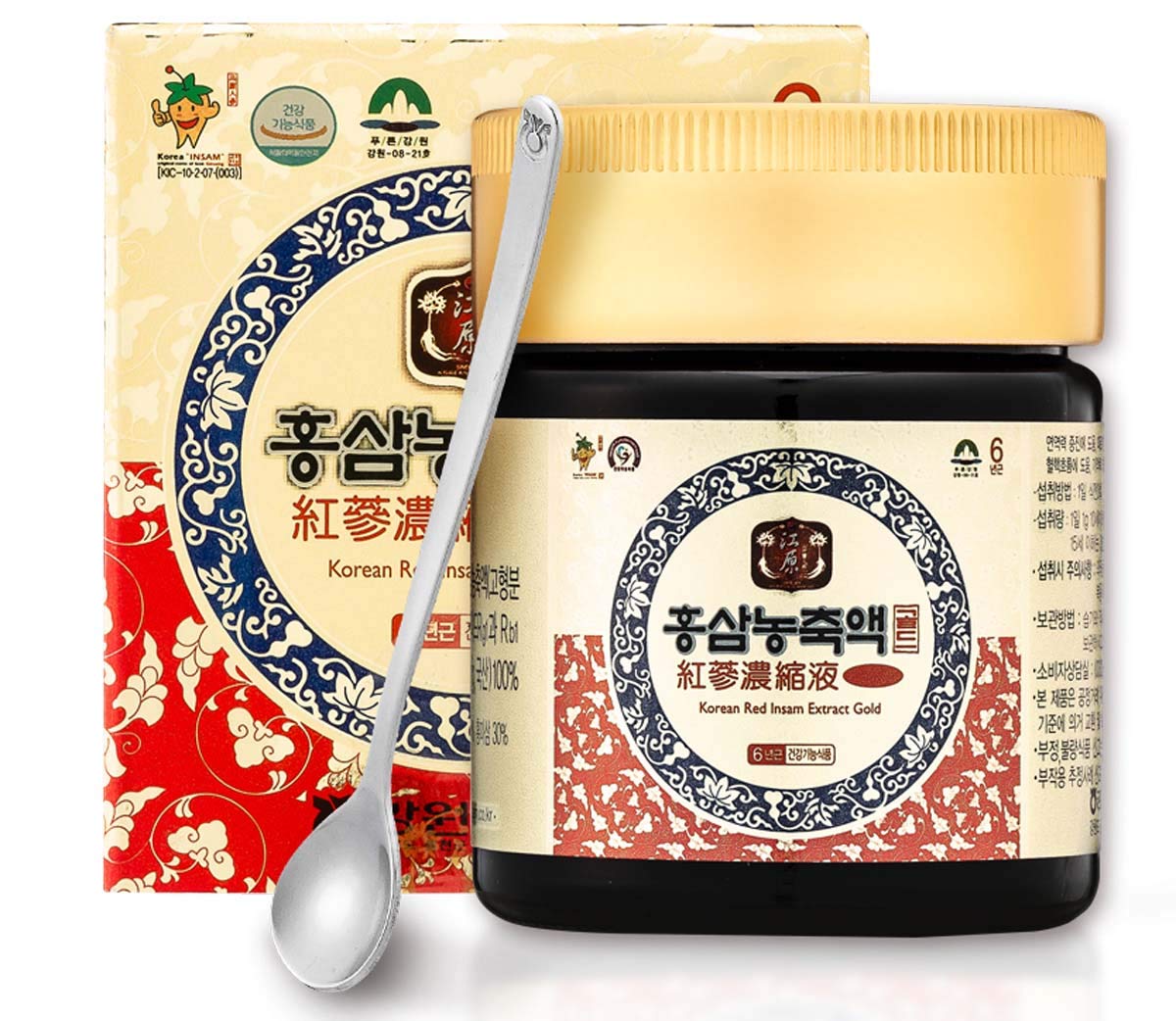 Gangwoninsam] Korean Red Ginseng Extract Gold 120g / 4.23 fl. oz – Contains 100% Pure Korean 6-Year-Old Red Ginseng Root Extract